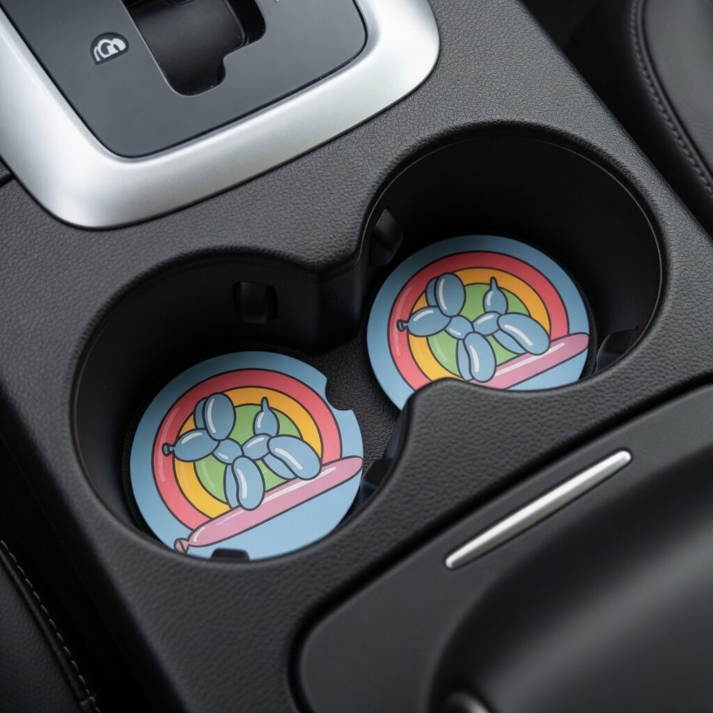 Cute Balloon Dog Car Cup Holder Coasters (2 Pack) – Pop Couture